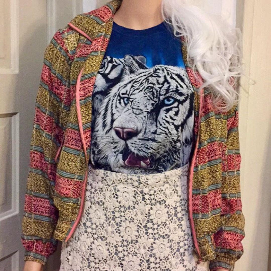 Vintage Multi-colored 80's Windbreaker Petite Small - Etsy