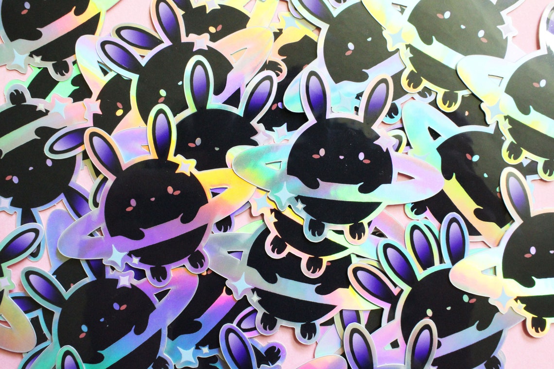 Space Hoppers - Holographic Stickers - Etsy