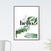 Oh Hello Poster Printable Wall Art Typographic Art Instant | Etsy