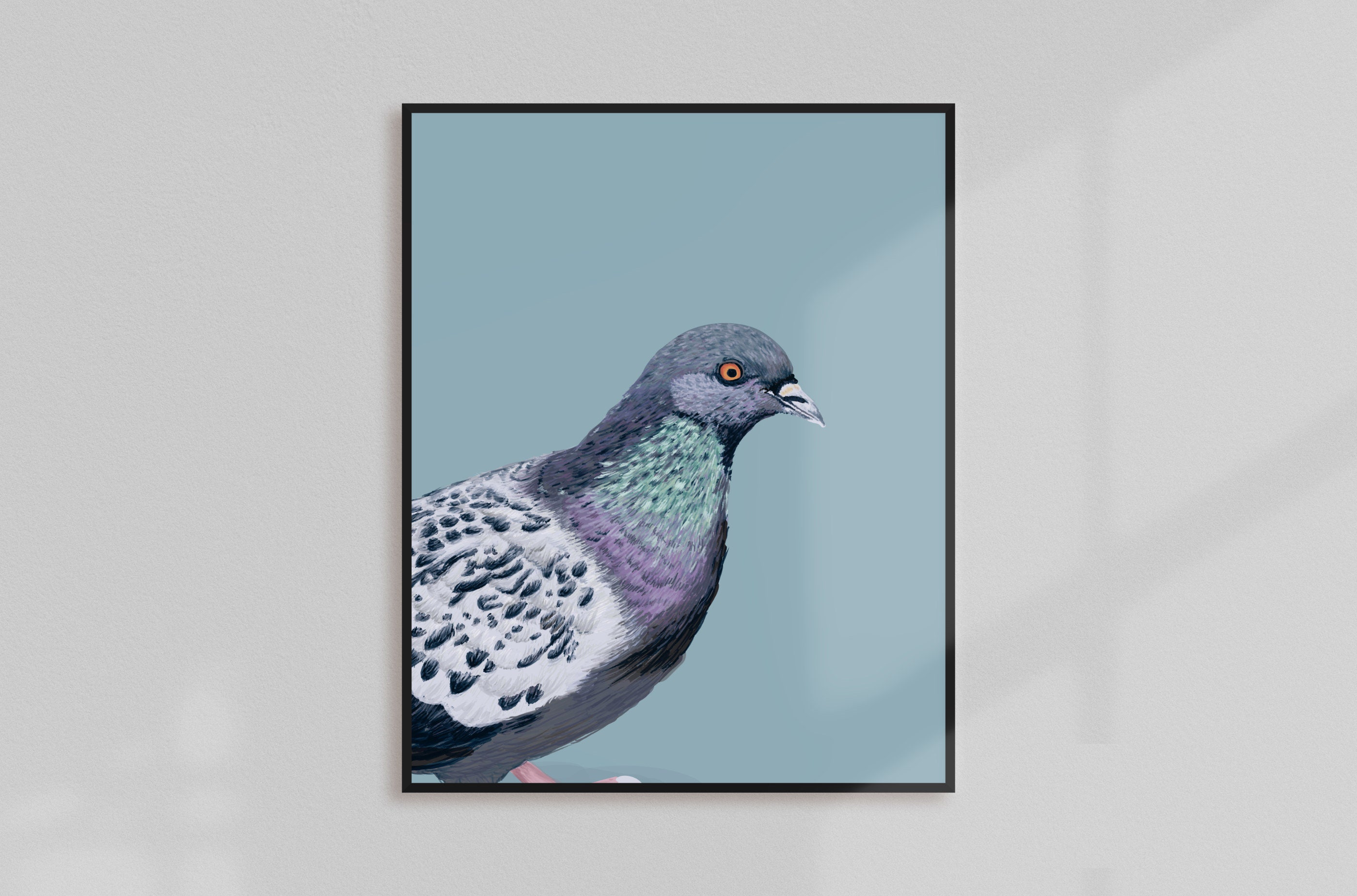 Pigeon Illustration - Printable Wall Art, Nature Poster, Instant ...