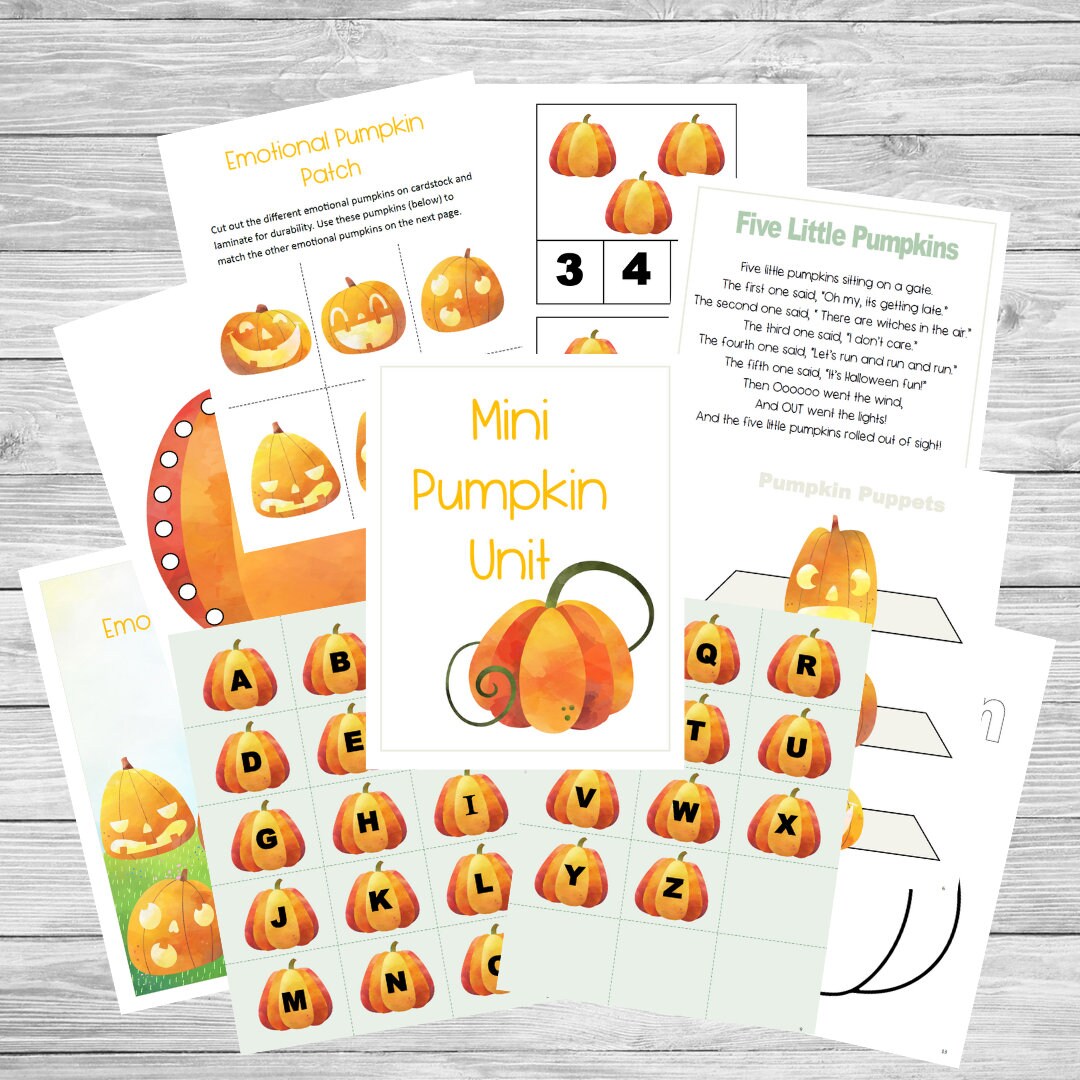 Mini Pumpkin Unit - Etsy