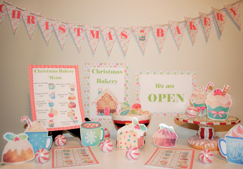 Christmas Bakery Shop Dramatic Play Set - Etsy