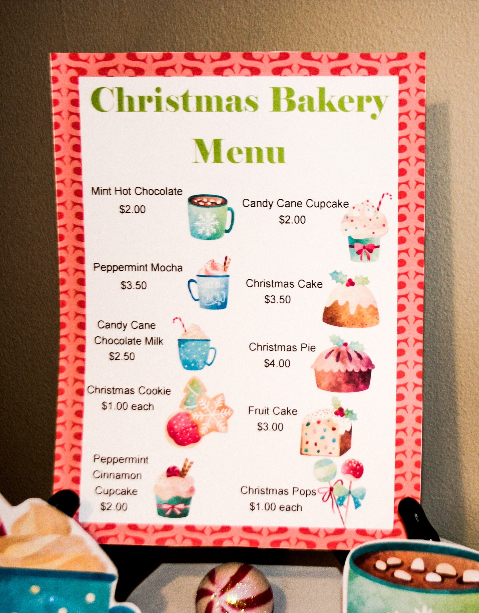 Christmas Bakery Shop Dramatic Play Set - Etsy