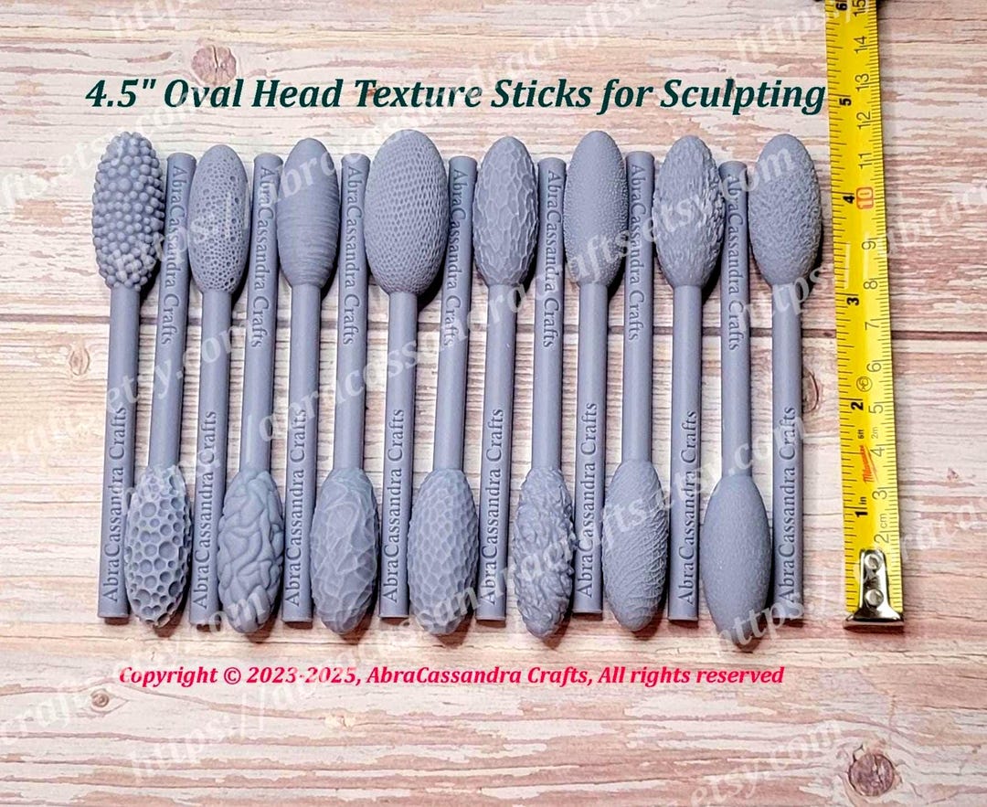 4.5" Oval Texture Stick Tool Sets for Sculpting | Five Sets to Choose ...