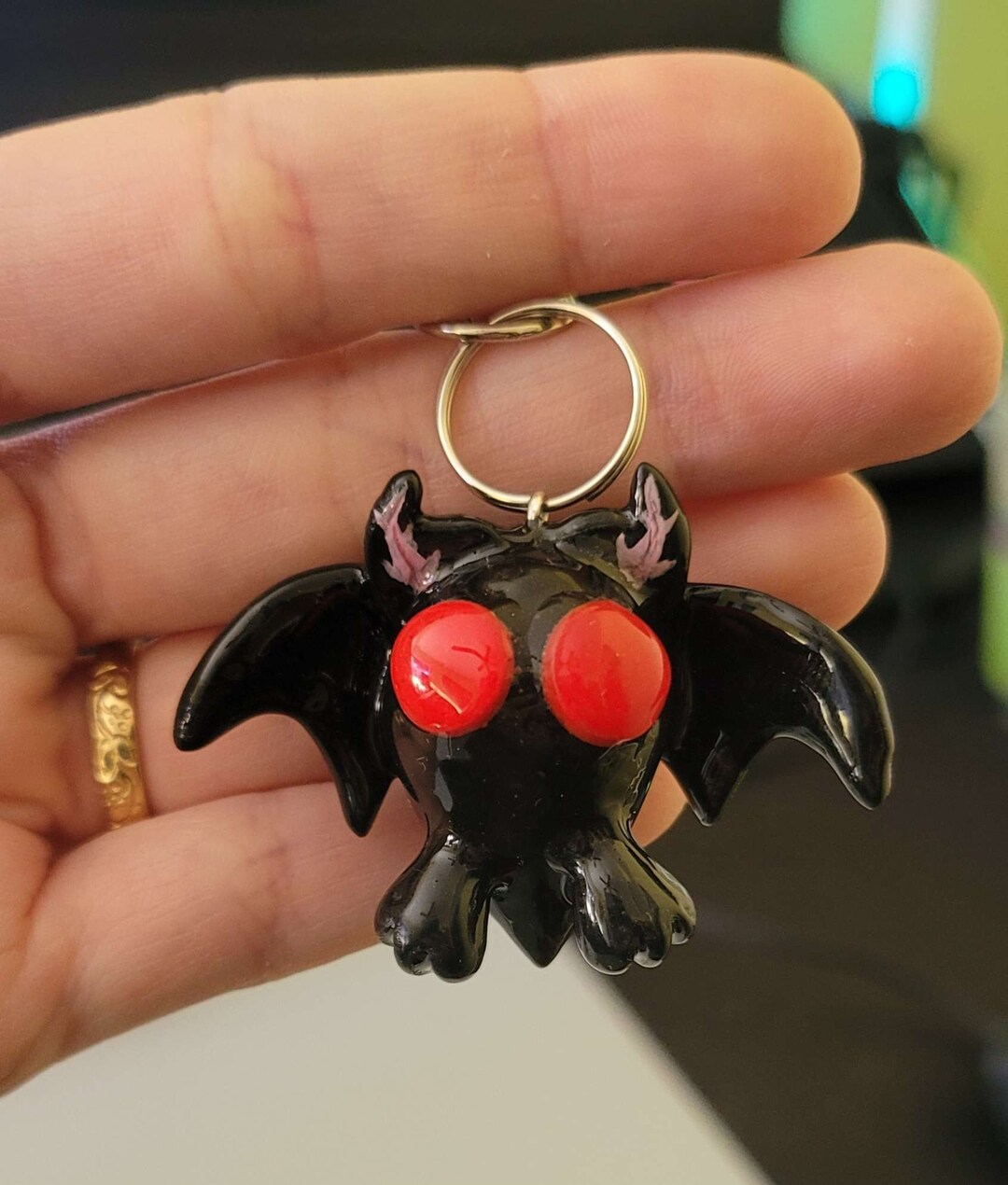 Mothman Baby Keychain/purse Charm Handmade Polymer Clay Moth - Etsy