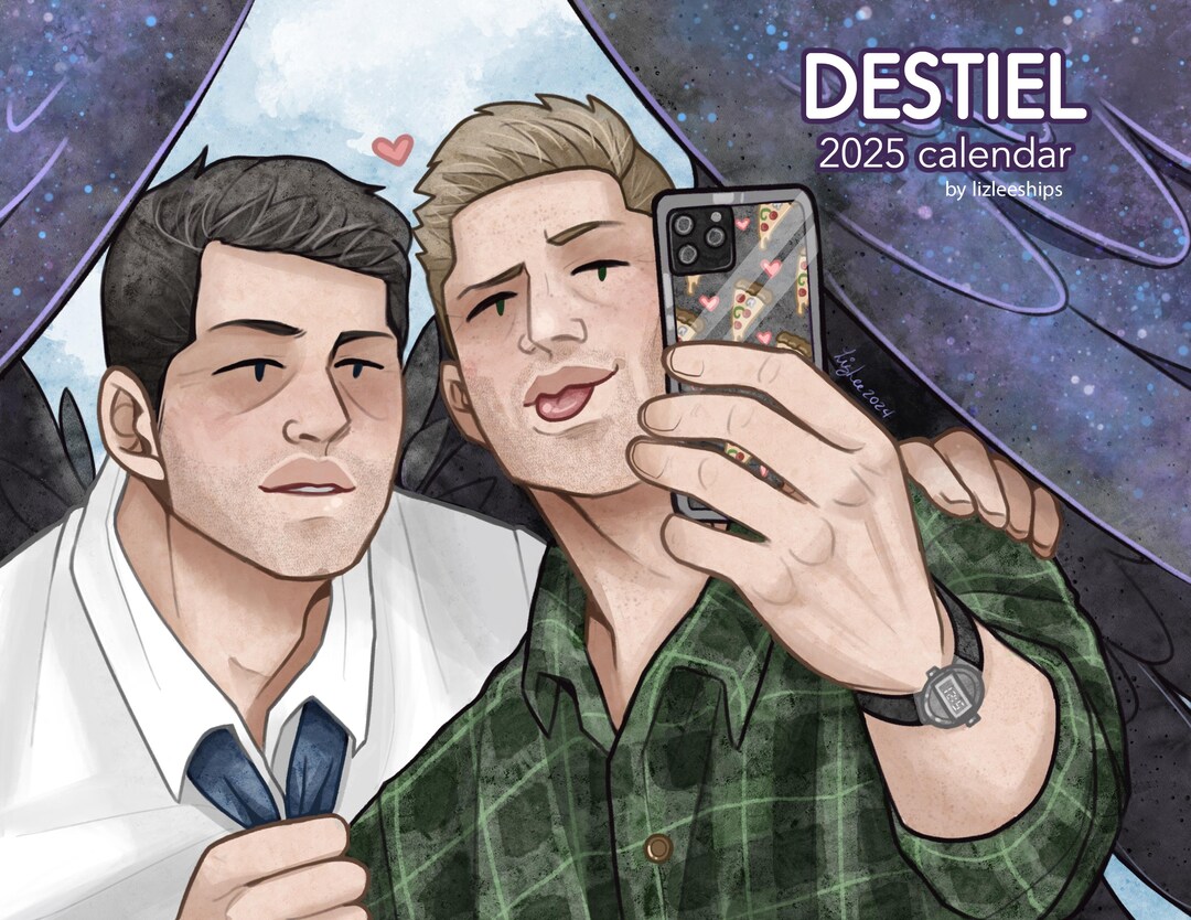 2025 Destiel Digital Calendar Download _ DIGITAL ONLY! - Etsy