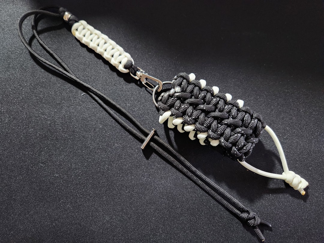 Paracord Vape Mod Box Holster With Carabiner Black/white Glow-in-the ...