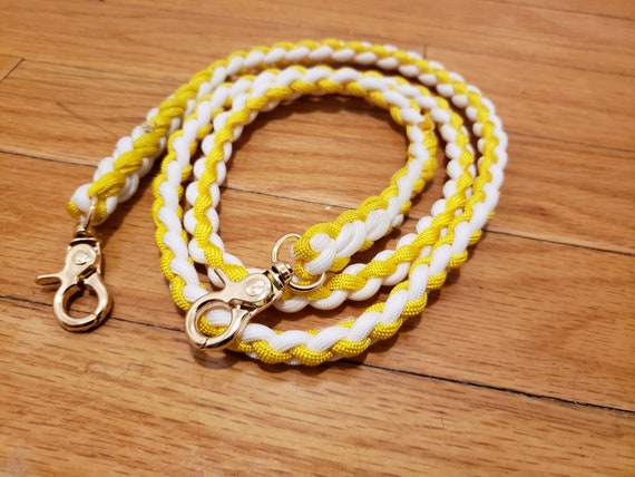 Elegant White/gold Paracord Shoulder Strap - Etsy