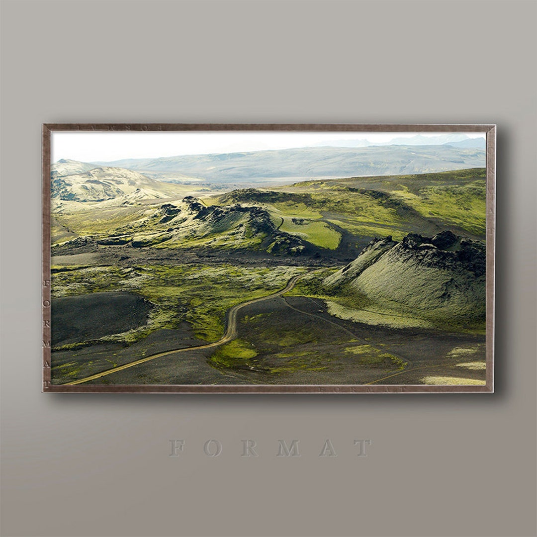 NARROW HORIZONTAL, ICELANDIC Landscape, Aerial Photo of Iceland ...