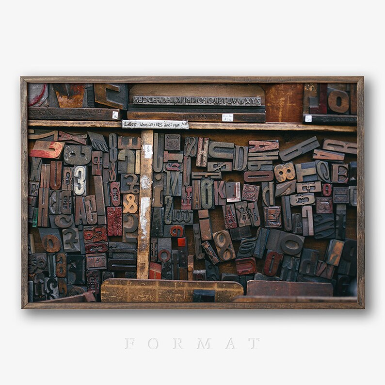 VINTAGE WOODEN STAMP, Wall Decor, Fine Art Photo, Interior Design ...