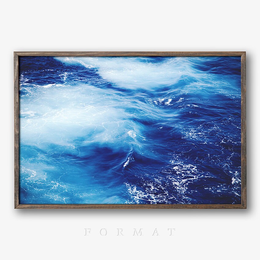 WILD BLUE SEA, Ocean Photography, Abstract Art, Abstract Print, Color ...