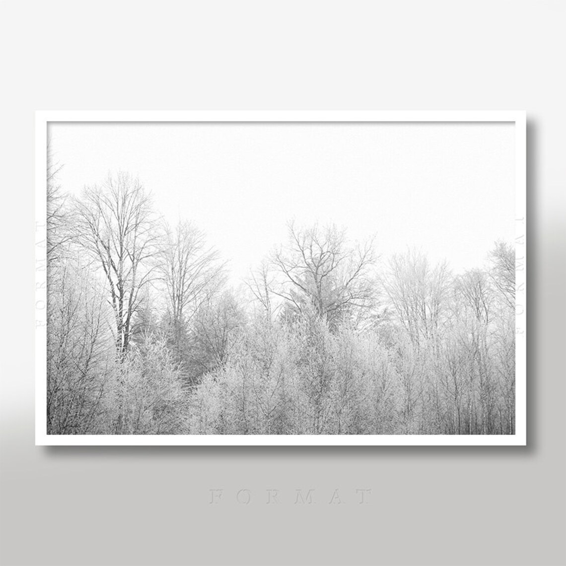 SNOWY TREE TOPS Winter Scene Wintery Decor Winter Prints - Etsy