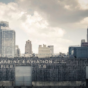 PIER 76 NYC, Cityscape, Skyscraper, Marine & Aviation, Geographic Print ...