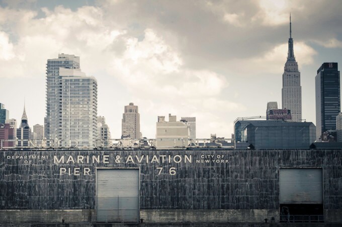 PIER 76 NYC Cityscape Skyscraper Marine & Aviation - Etsy