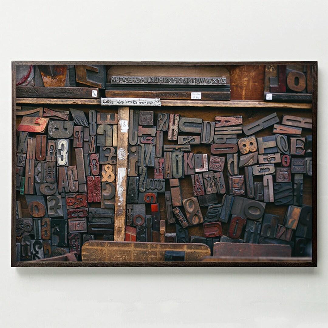 VINTAGE WOODEN STAMP, Wall Decor, Fine Art Photo, Interior Design ...