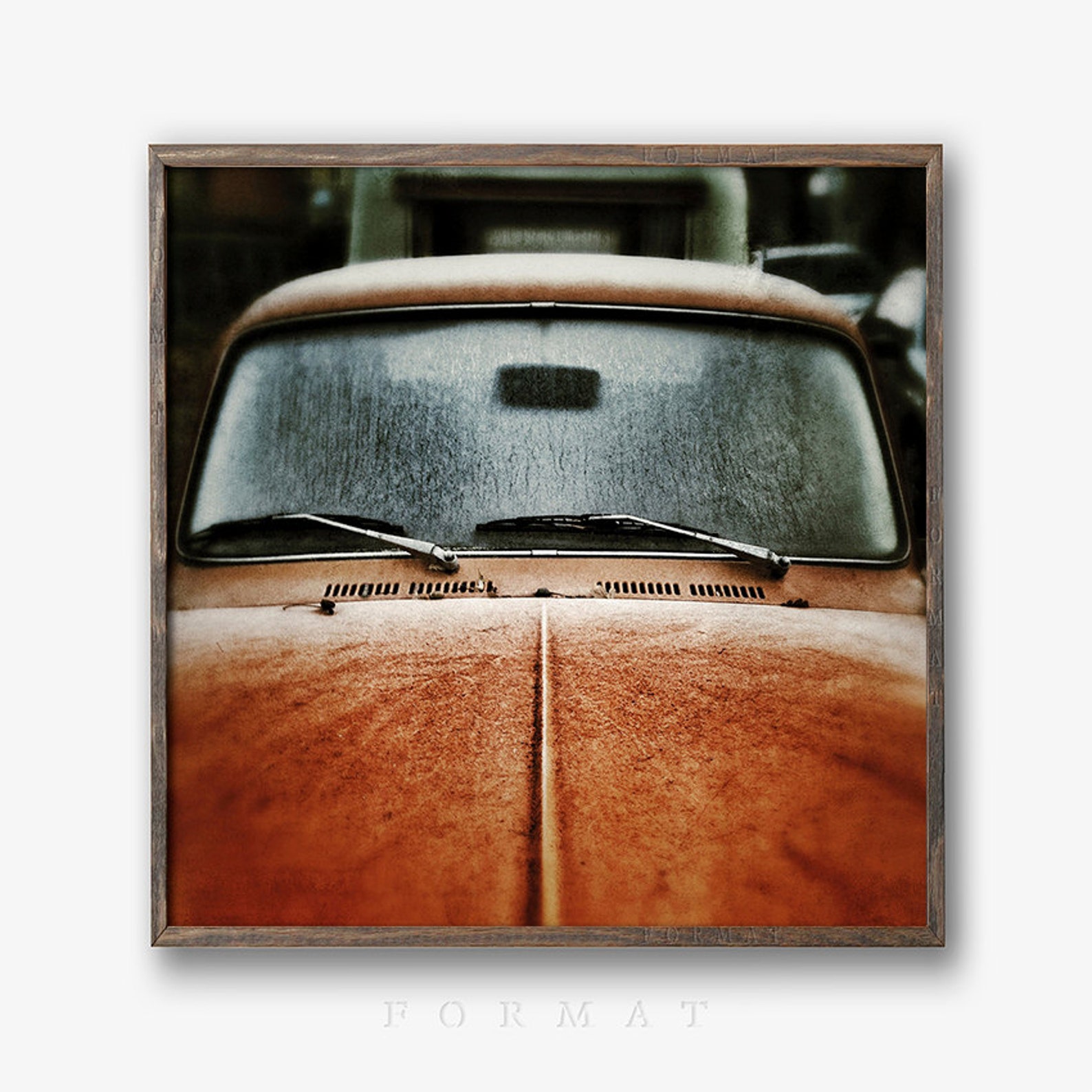 SQUARE - Vintage Car, Beetle, Volkswagen Beetle, VW Beetle, Rusty Car ...