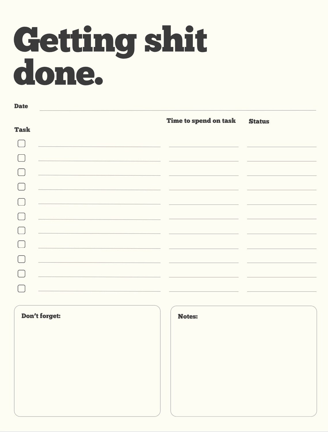 Digital Daily Planner Time Management Motivation Daily Planner to Do ...