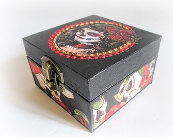 Sugar Skull Jewelry Box - Etsy