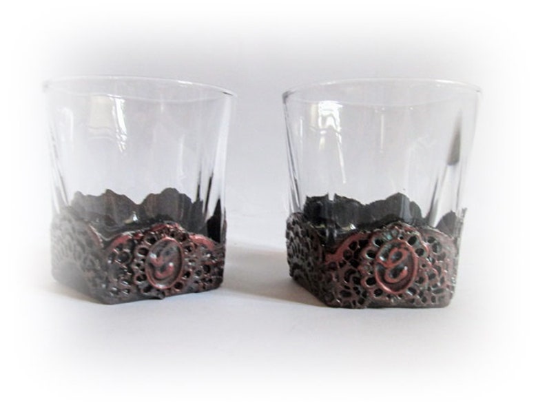 Rocks Glass Bourbon Glass Set Copper Whiskey Glass Anniversary - Etsy