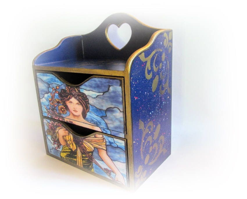 Wooden Cosmetics Stand Makeup Organizer Chest of Drawers - Etsy