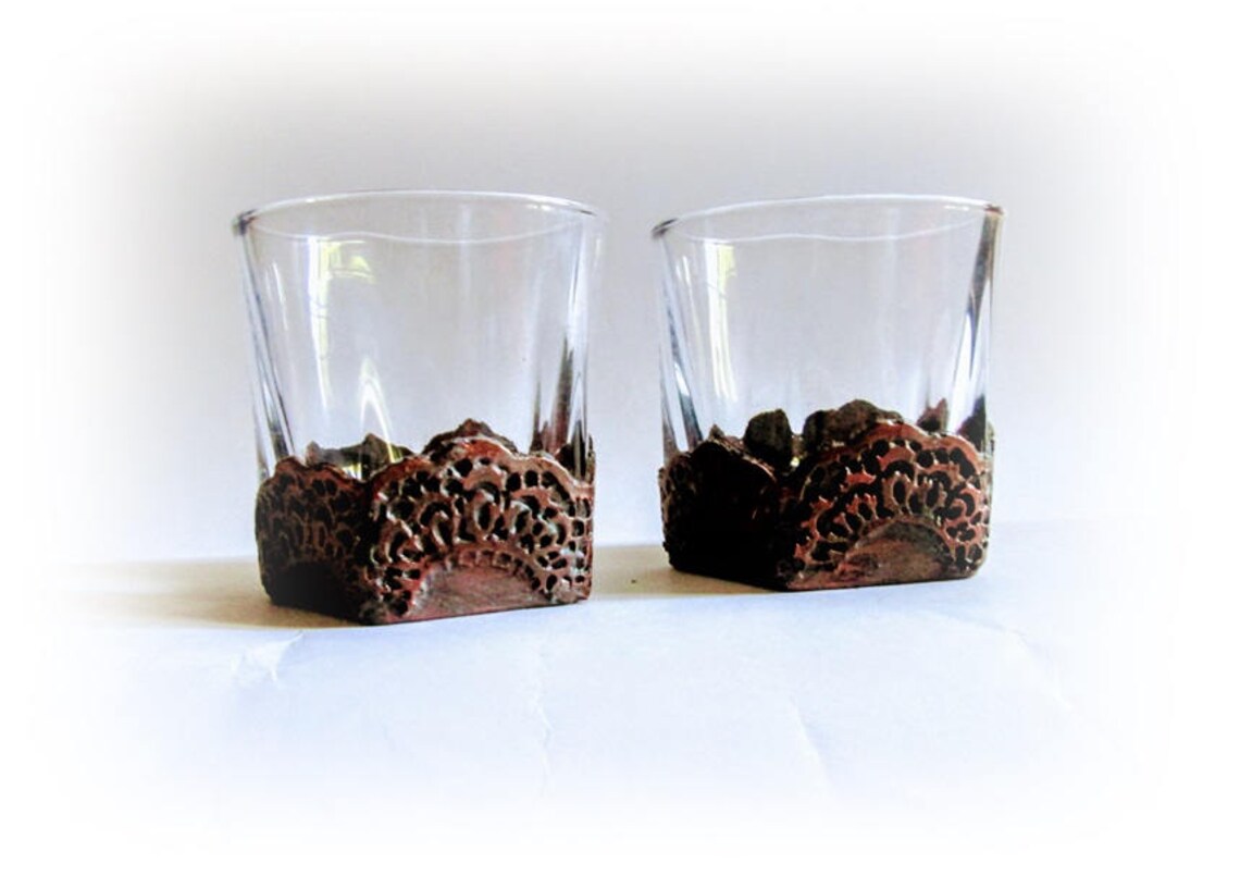 Rocks Glass Bourbon Glass Set Copper Whiskey Glass Anniversary - Etsy