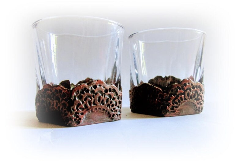 Rocks Glass Bourbon Glass Set Copper Whiskey Glass Anniversary - Etsy