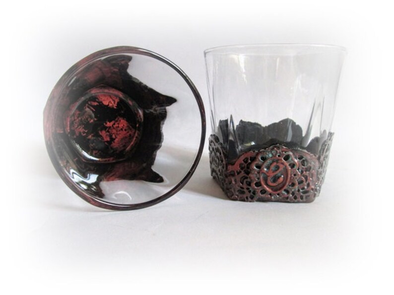 Rocks Glass Bourbon Glass Set Copper Whiskey Glass Anniversary - Etsy