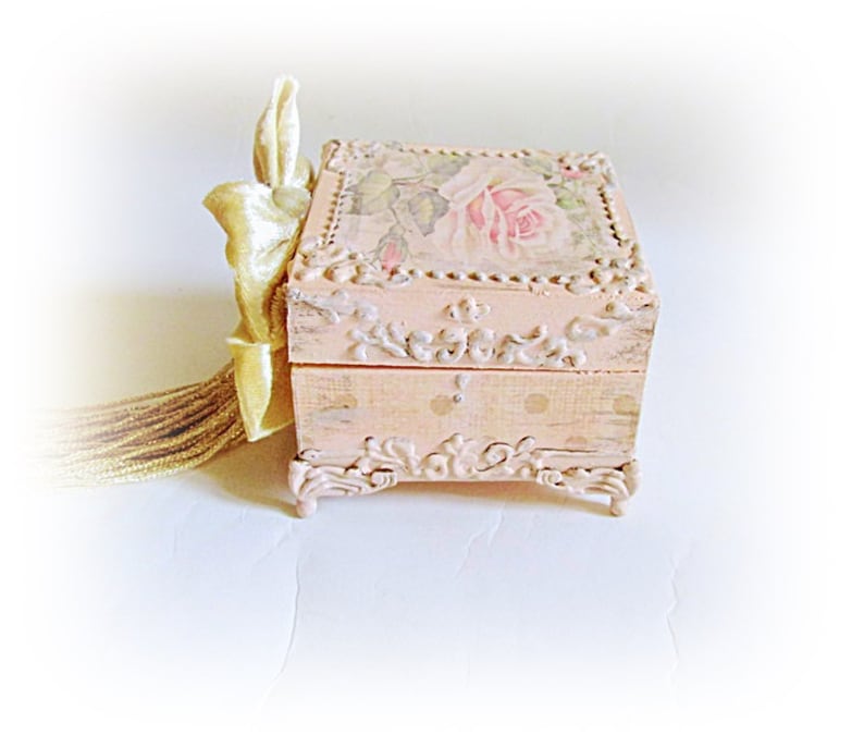 Romantic French Chic Box Shabby Chic Box Trinket Box Ring | Etsy