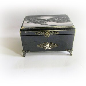 Sugar Skull Box Jewelry Box Skull and Roses Gothic Trinket Box - Etsy