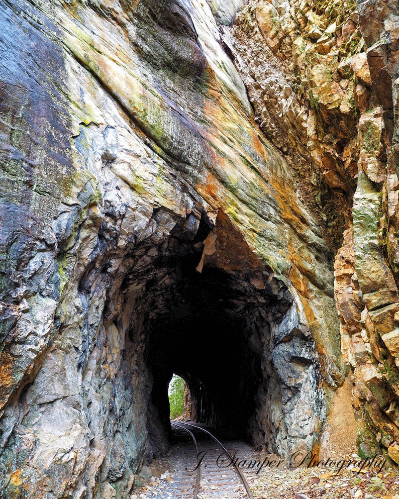 Unique Mountain Railroad Track Tunnel Photo. Professional Print in ...