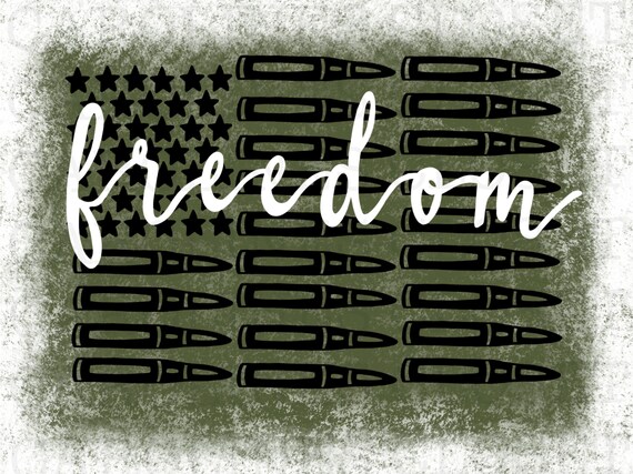 Freedom Bullet Flag PNG - Etsy