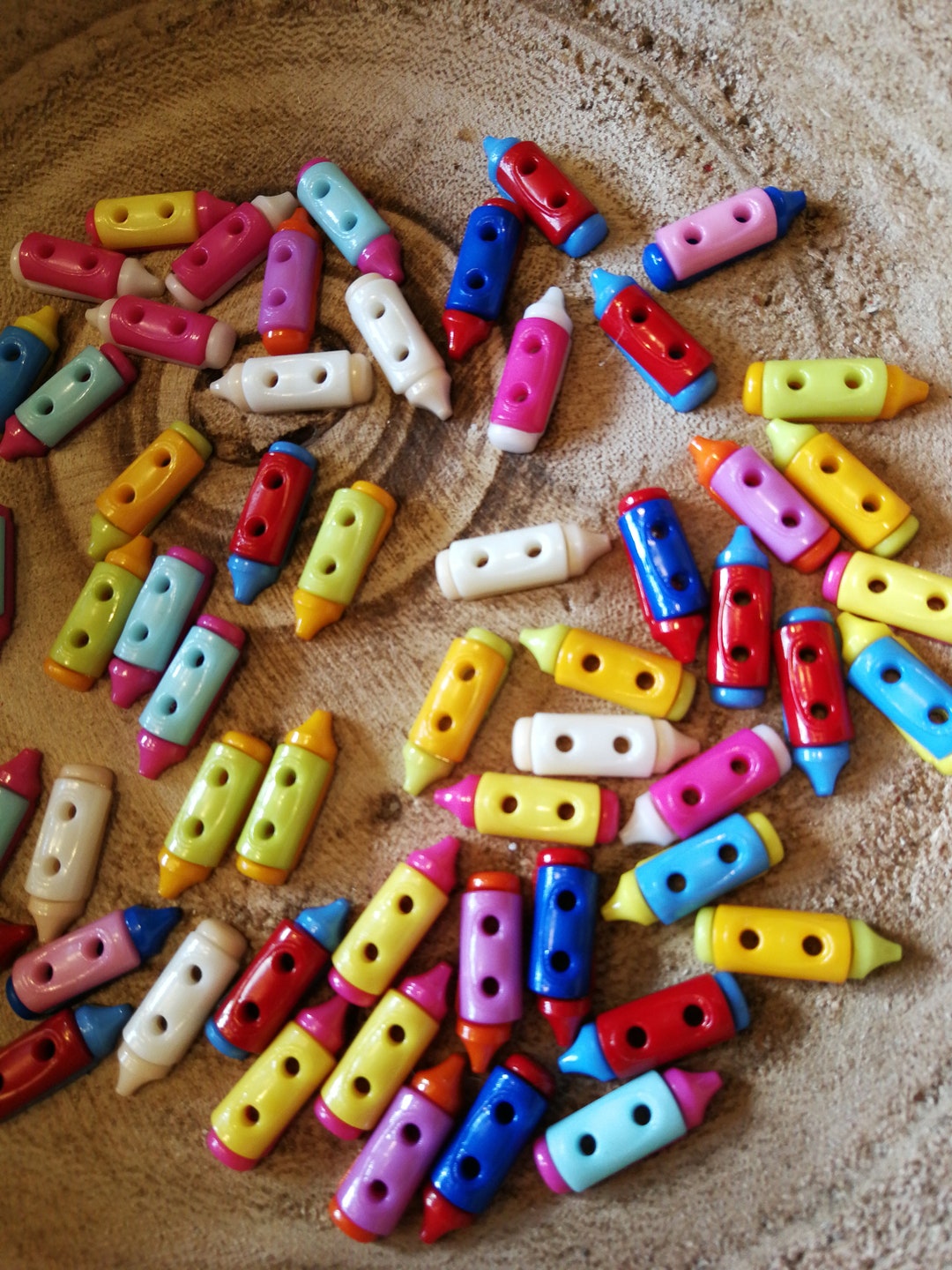 5 Pencil Buttons - Etsy