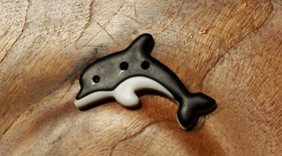 Dolphin Button - Etsy