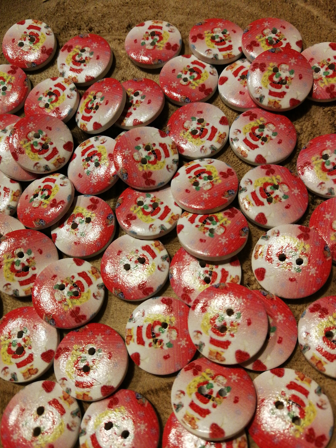 Santa Claus Button / Santa Claus Button - Etsy