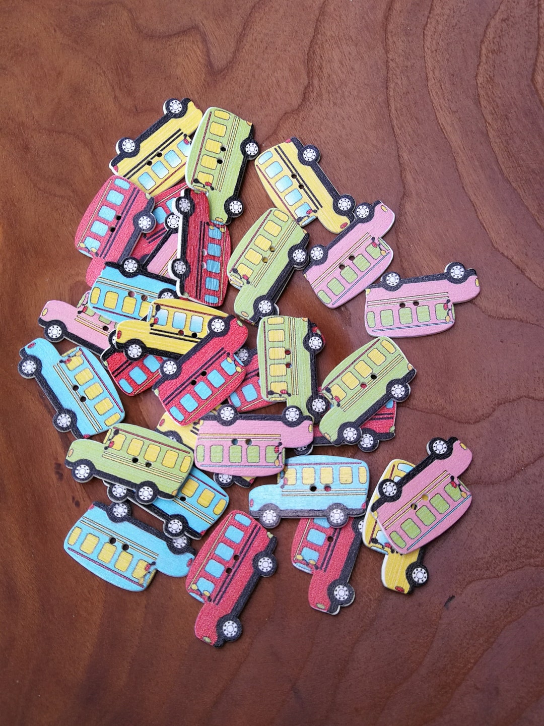 School Bus Buttons / Schoolbus Button - Etsy