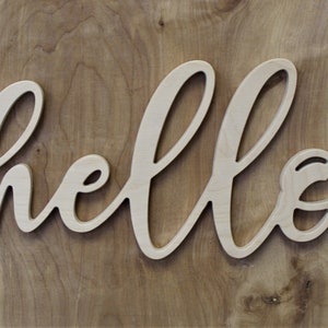 Wooden Hello Sign - Summer Wreath Sign - Hello Wood Word Cutout - Hello ...