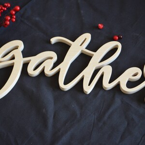 Wooden Gather Cut Out, Gather Sign, Gather Wall Decor, Wooden Words ...