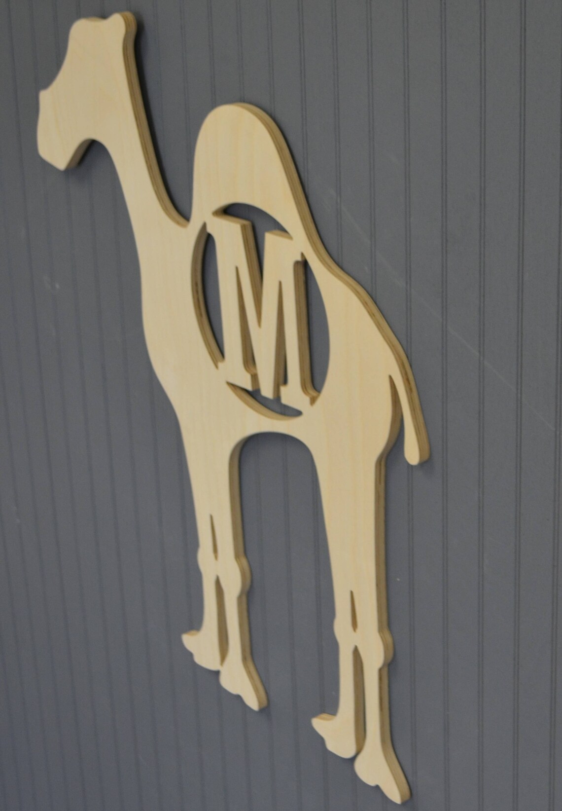 Camel Cut Out Wooden Camel With Initial Wooden Initial Cut | Etsy