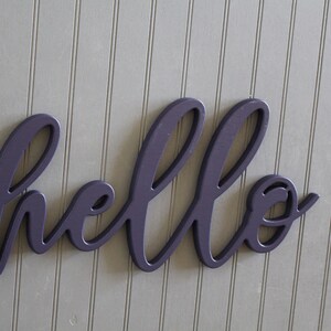 Wooden Hello Sign - Summer Wreath Sign - Hello Wood Word Cutout - Hello ...