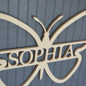 Butterfly Name Sign - Personalized Wooden Name - Kids Nursery Name ...