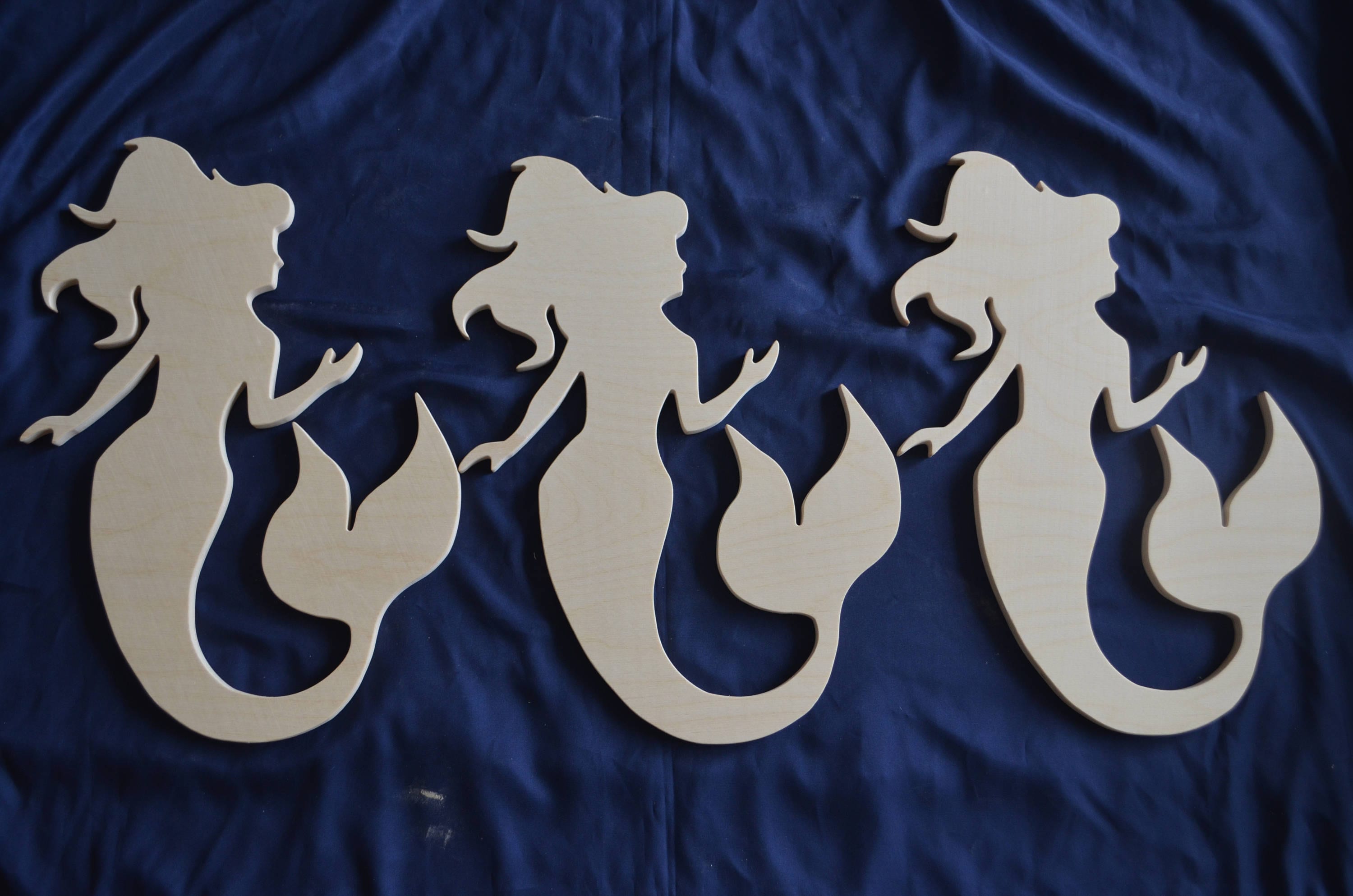 Mermaid Cut Out Wooden Mermaid Home Decor Wall Art | Etsy