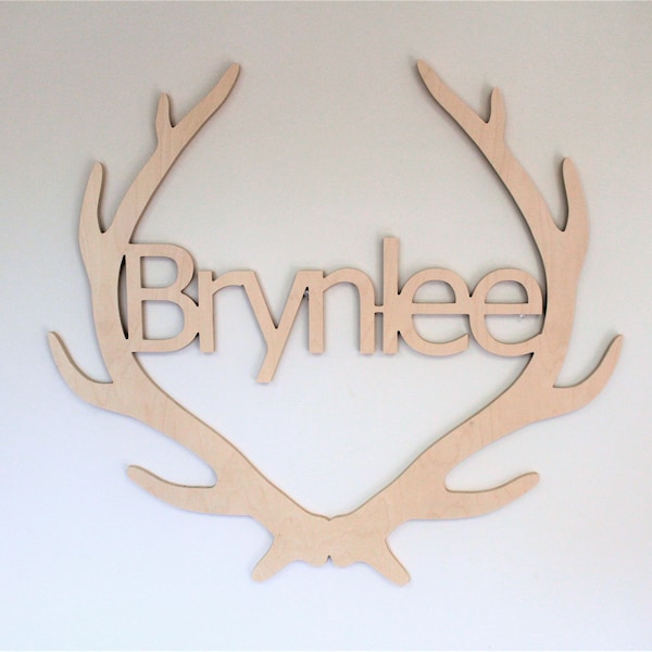 Personalize Name Sign Antler - Etsy