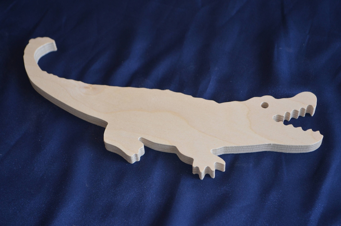 Alligator Cut Out Wooden Alligator Wall Art Nursery - Etsy