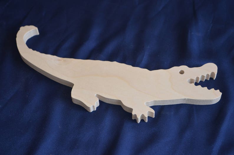 Alligator Cut Out Wooden Alligator Wall Art Nursery | Etsy