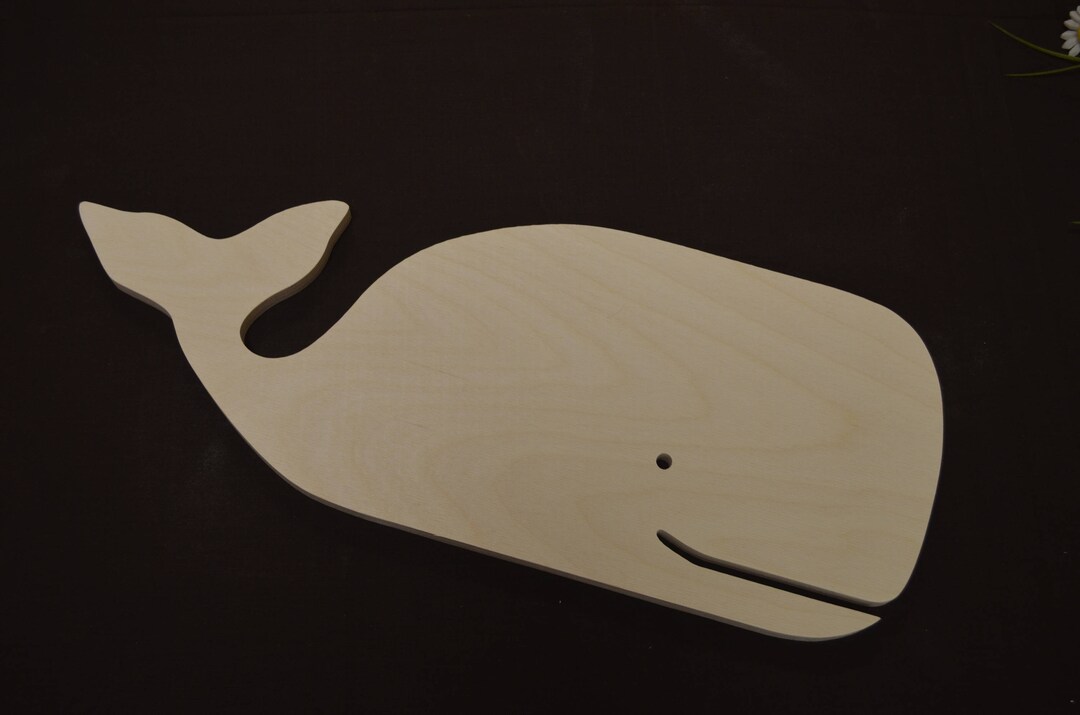 Wooden Whale, Whale Cut Out, Unpainted Whale, Whale Shape, Wooden Shape ...