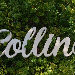 Wooden Name, Connected Letter, Cursive Name, Wall Decor, Room Decor ...