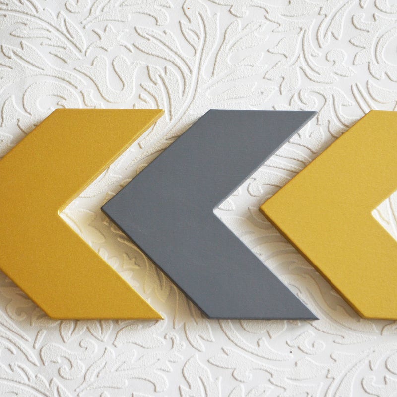 Chevron Wall Decor - Etsy