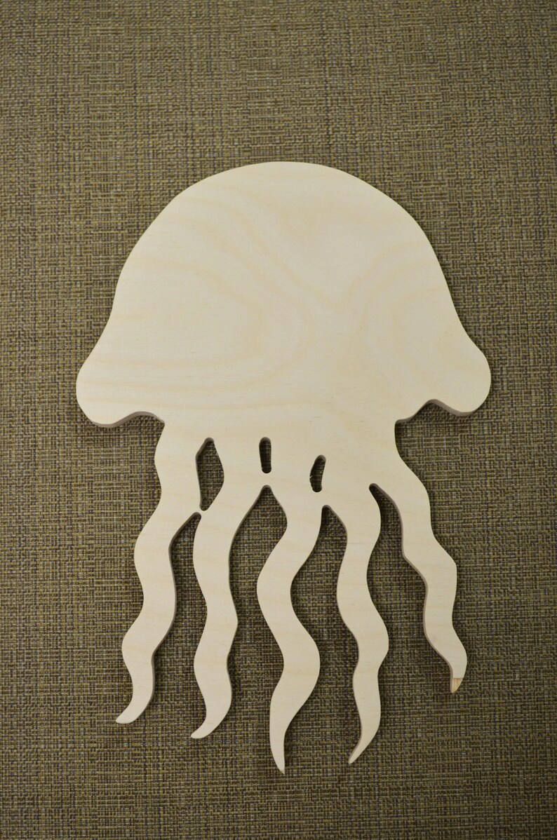 Jellyfish Wooden Jellyfish Jellyfish Cut Out Beach Decor | Etsy
