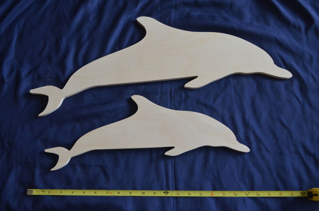 Dolphin Shae Cutout, Wooden Dolphins Ocean Animals, Under the Sea ...