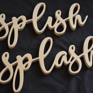 Splish Splash Sign Bathroom Decor Wooden Words Home Decor Bathroom Art ...